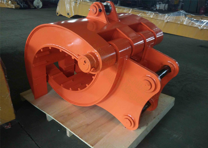 Q345B NM400 Excavator Thumb Grab, Hitachi, Warna Oranye, Lebar Bucket ...